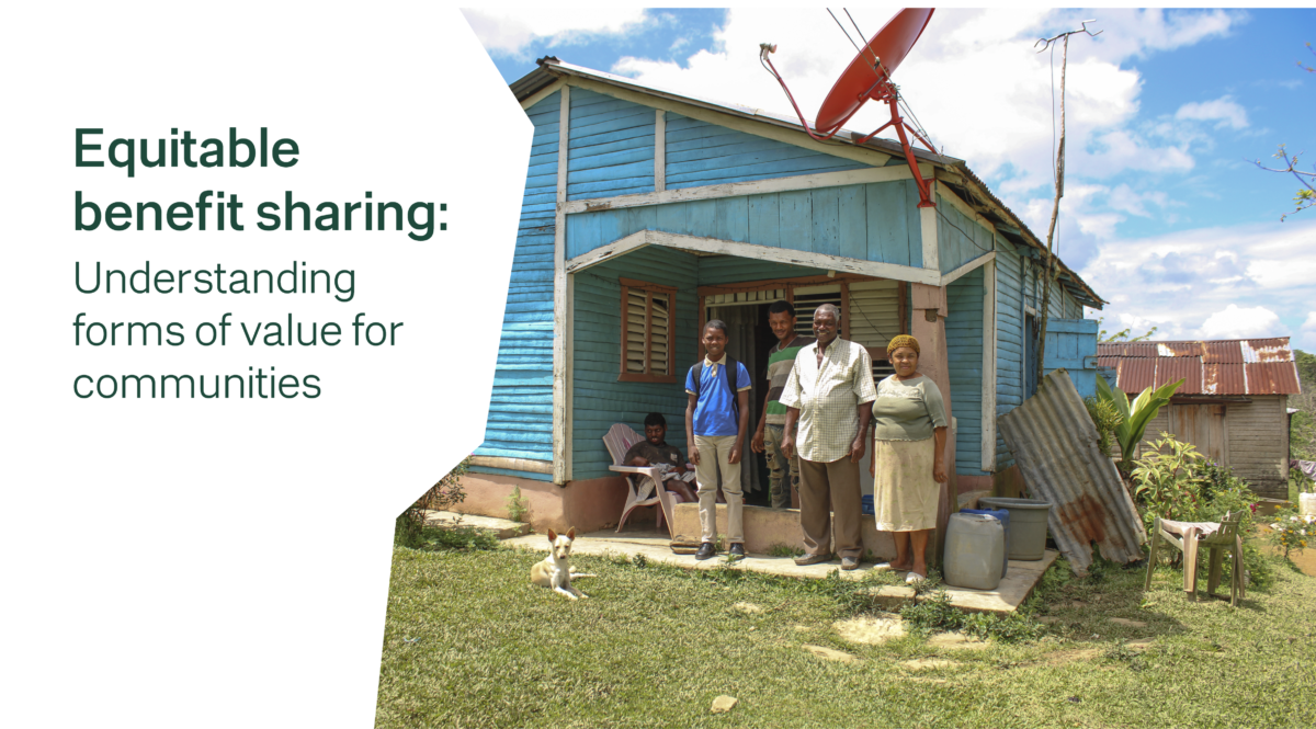Equitable benefit sharing: Understanding forms of value for communities